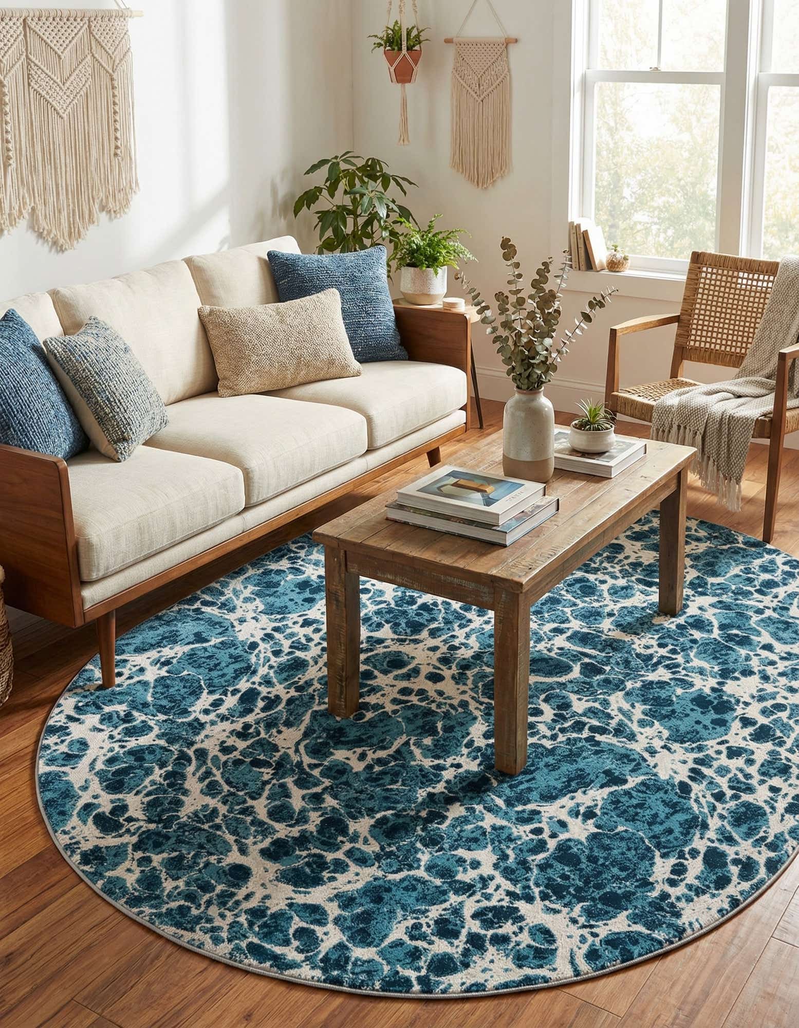 Blue 8' x 10' Oasis Oval Rug | Rugs.com